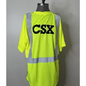 CSX | Shirts | New Csx Neon Hires Safety Neon Yellow Rail Train Tee ...